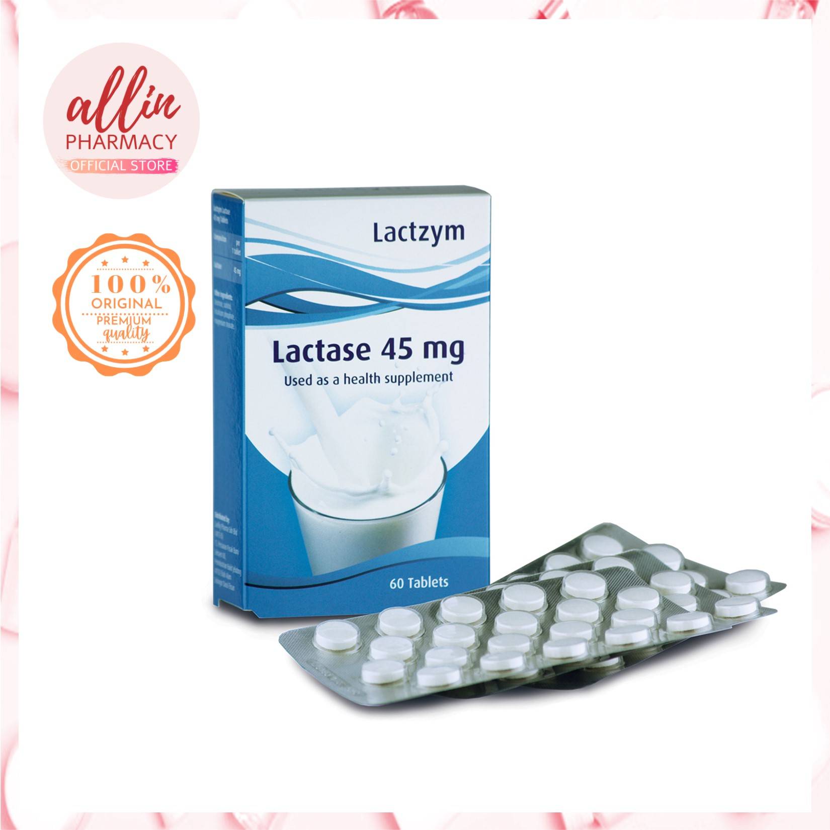Lactzym Lactase 45mg 60s (EXP 09/27)