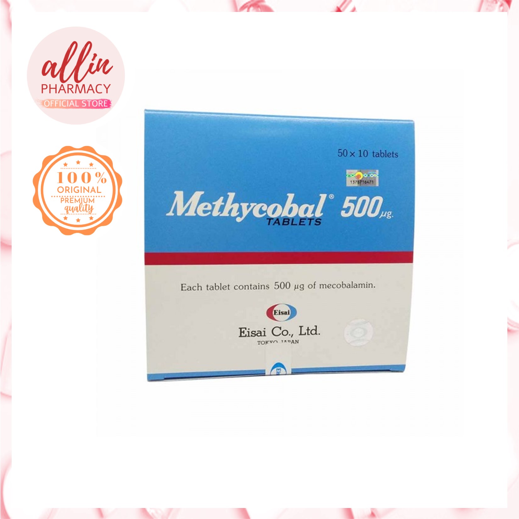 Methycobal 500mcg Vitamin B12 Tab 50X10s (EXP 02/27) [PER BOX]